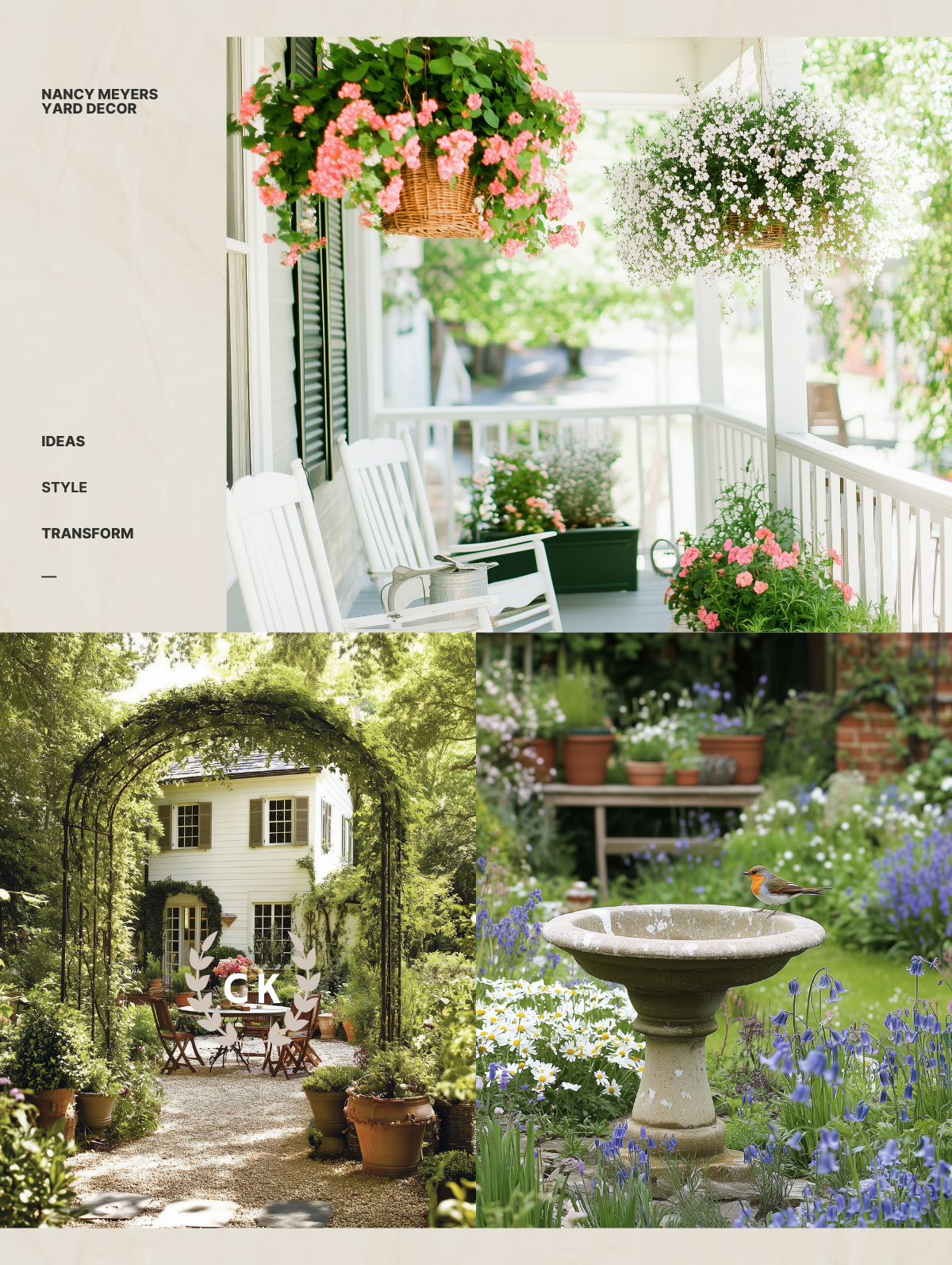 Nancy Meyers Yard Decor That Will Transform Your Space - Countess in ...