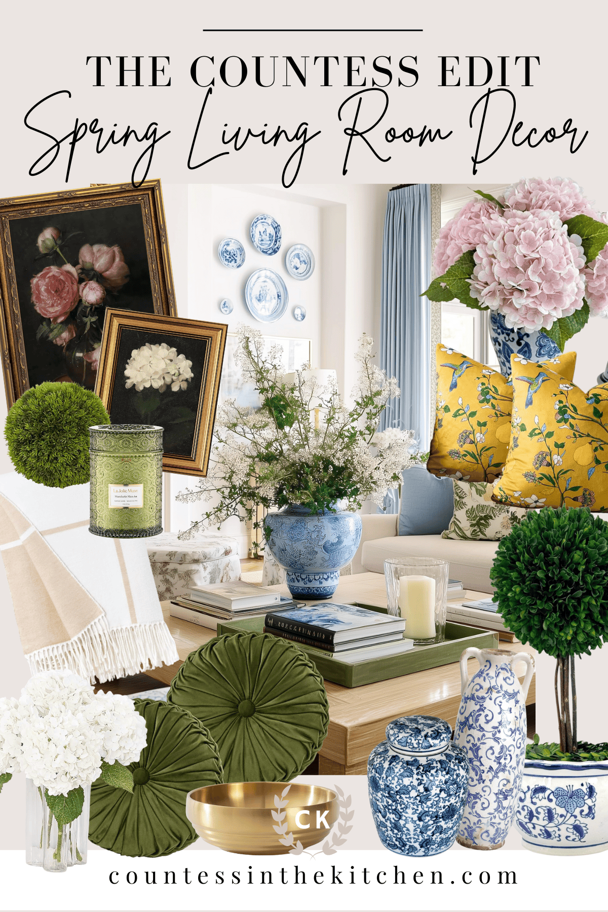 Spring Living Room Decor You Can Do in a Weekend - Countess in the Kitchen